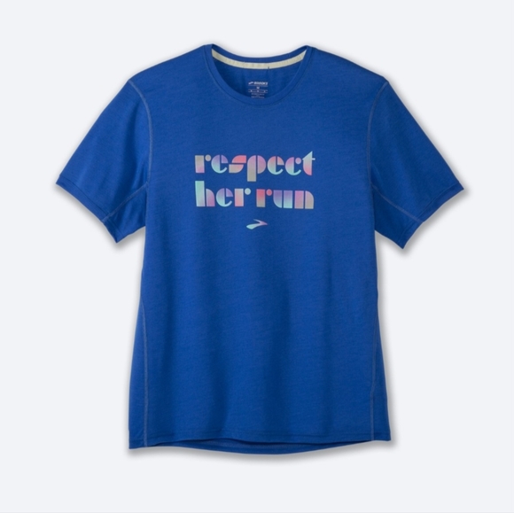 Brooks | Shirts | Nwt Mens Run Happy Distance Graphic Short Sleeve ...